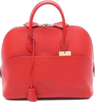 Herm&egrave;s 2005 Bolide 1923 30 Tote Bag - Rot