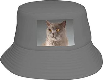 Generic Personnalisé Chapeau de Pêcheur Chat Mignon Chapeaux de Visière Unisex Bobs Homme pour Hommes Plage pêche