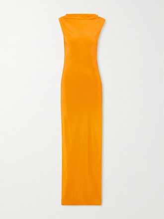 Sir. Isla R&uuml;ckenfreie Robe Aus Cr&ecirc;pe De Chine Aus Seide - Orange
