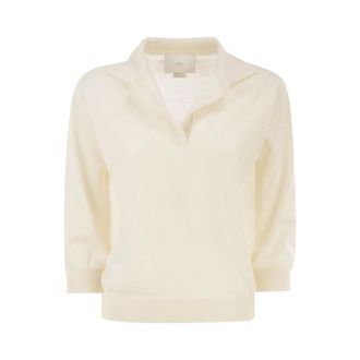 VANIS&Eacute; Luna Strickpolohemd - - Knitwear - Damen - Wei&szlig; - XL