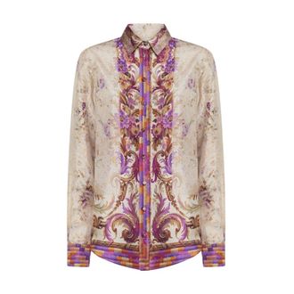 Pierre-Louis Mascia Femme, Blouses et Chemises, Violet, Taille: 42 FR Chemise Aloe Manches Longues