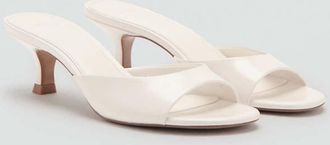 Mango Sandales talon kitten heel &eacute;cru - Femme - 35 - MANGO