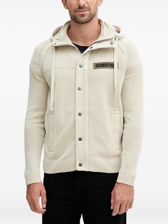 Aeronautica panelled hoodie - Nude