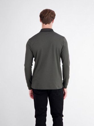 Lerros Langarm-Poloshirt mit Logo-Stickerei