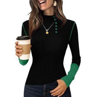 Generic Pull Femme Chic Et Elegant Pulls, Gilets Et Sweats Col Roul&eacute; WomenS Fashion Mode Vetement Blanc Noir Femmes Chaud Cachemire Rouge Haut Oversize Laine 