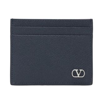 Valentino Garavani Homme, Accessoires, Bleu, Taille: ONE Size Porte-cartes VLogo Signature
