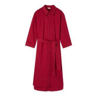 Oltre Robe chemise en popeline - Femme - Robes - Rouge - Taille: 44 FR