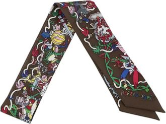Hermès foulard La Folle Parade (2020-2025) - Marron