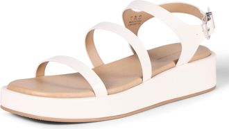 Amazon Essentials Damen Flatform-Sandalen mit Riemchen, Gebrochenes Weiß, 38.5 EU