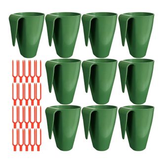 Generico Anzuchtstation f&uuml;r Erdbeerwurzeln, schnell tragbar und atmungsaktiv, mit Gabeln - Erdbeer-Vermehrungsstation mit Wurzeln - f&uuml;r Fensterbank, Balkon, Ga