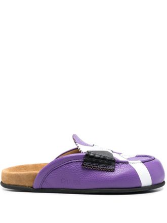 College Mules mit Print - Violett