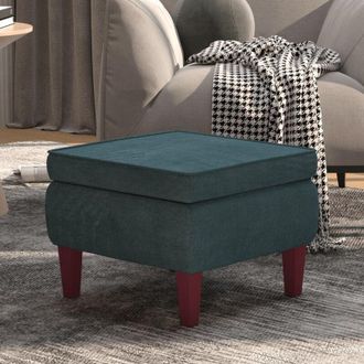 vidaXL Poggiesi avec des jambes en bois fonc&eacute; rev&ecirc;tir en velours diff&eacute;rentes couleurs couleur : Bleu