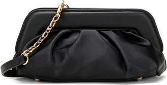 Oltre Femme, Sacs, Noir, Taille: ONE Size Clutch avec drap&eacute; et bandouli&egrave;re