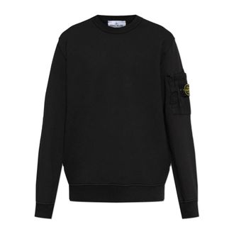 Stone Island Logo-Patch-Sweatshirt - - Sweatshirts & Hoodies - Herren - Schwarzk - 2XL