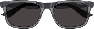 Montblanc lunettes de soleil &agrave; monture rectangulaire grise