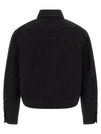 Jacquemus Structured Cotton Denim Jacket - Black