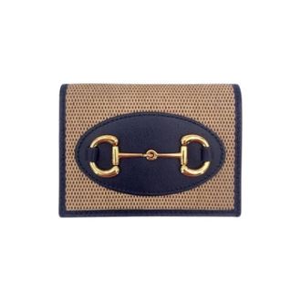 Gucci Portefeuille compact Pre-owned Horsebit 1955 - Femme - Pre-owned - Beige - Taille: ONE Size