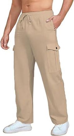 Generic Pantalon de sport long pour homme : pantalon de jogging avec taille &eacute;lastique pantalon de surv&ecirc;tement slim fit pantalon de loisirs l&eacute;ger pantalon en t