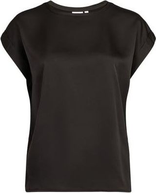 Vila Tee-shirt fluide satin&eacute; uni
