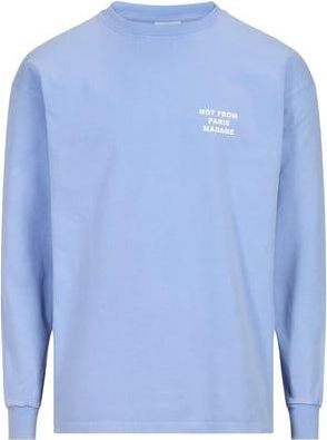 Dr&ocirc;le de Monsieur T-shirt manches longues &agrave; imprim&eacute; slogan au dos en coton