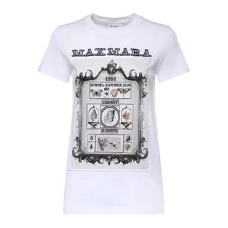 Max Mara T-Shirt aus Baumwolljersey - - Tops - Damen - Wei&szlig; - XS