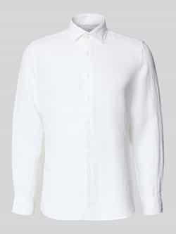 Seidensticker Slim Fit Business-Hemd aus Leinen mit Kentkragen