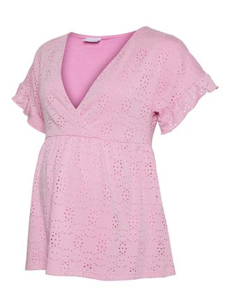 Mama Licious Damen Mldinne Tess Ss Jersey Top 2f A., Begonia Pink, M