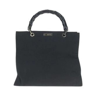 Gucci Pre-owned Bamboo Nylon Handtasche - - Pre-owned - Damen - Schwarzk - ONE SIZE