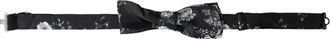 Dolce & Gabbana Black Floral Fantasy Adjustable Neck Men Bow Tie Silk