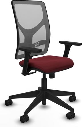 Piqueras y Crespo PC-Schreibtischstuhl mit 3D-Armlehnen, h&ouml;henverstellbare Lendenwirbelst&uuml;tze, ausgestattet mit 3 Positionen und Schneideschaum, mit 65 mm Nylon-Rollen,