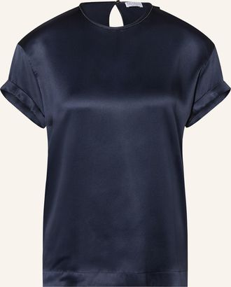 Brunello Cucinelli Brunello Cucinelli Blusenshirt Aus Seide blau