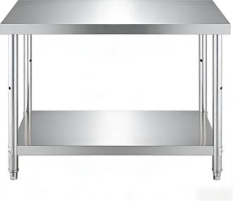 Generic Komplett aus Edelstahl gefertigter Vorbereitungstisch, Edelstahltisch mit Regalen, Arbeitstisch-Werkbank for Heimrestaurant, K&uuml;cheninsel, Buffetschr&auml;n