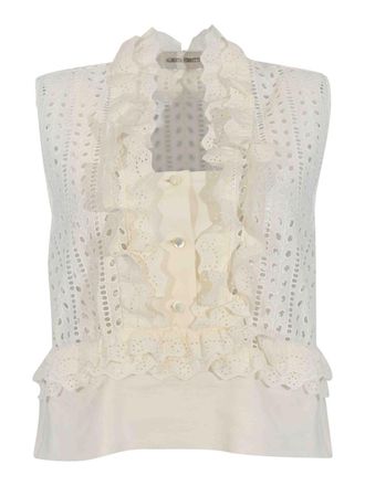 Alberta Ferretti Top - Blanc