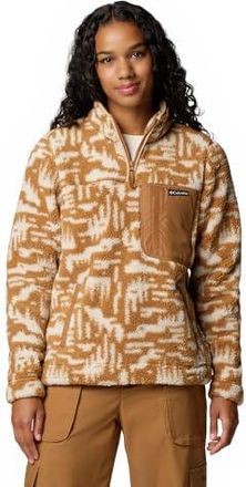 Columbia West Bend Fermeture &Eacute;clair 1/4 2 Pull en Polaire, Tonal Highland Marron Chameau, S Femme