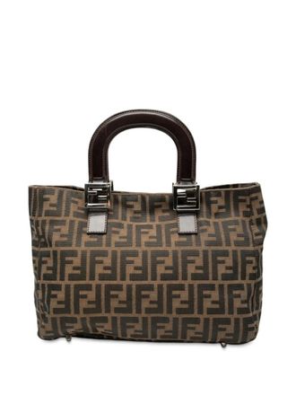 Fendi sac &agrave; main Twins en toile &agrave; motif Zucca 20e si&egrave;cle - Marron