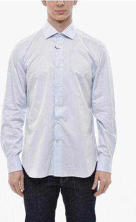 Corneliani Cotton Poplin Shirt with French Collar and Cufflinks size 41