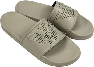 Emporio Armani Sandales de bain pour homme, U529 Plaza Black, 42 EU