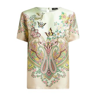 Etro Graphic T-Shirt - - Tops - Damen - Mehrfarbig - M