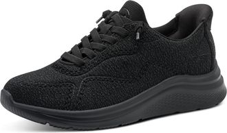 Tamaris Comfort Damen Step IN Sneaker flach zum Schlupfen Sportlich, Schwarz (Black), 38 EU
