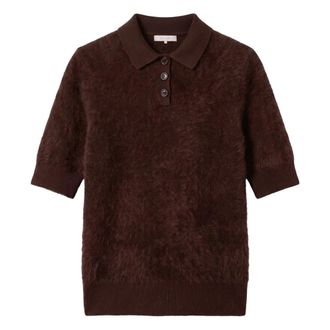 Absolut Cashmere Pull &agrave; col polo - Femme - Tops - Brun - Taille: 40 FR