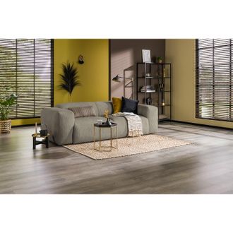 Norrwood home24 3-Sitzer Sofa Grau Cordstoff Licia 248 x 75 x 104cm Modern