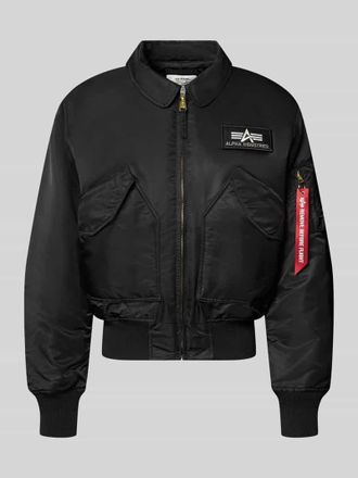 Alpha Industries Bomberjacke mit seitlichen Pattentaschen und Label-Patch