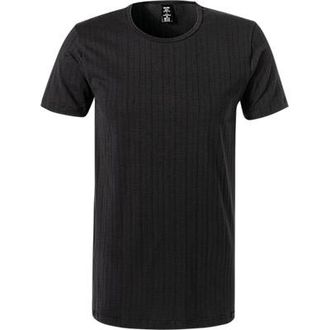 CALIDA Herren T-Shirt schwarz Baumwolle unifarben