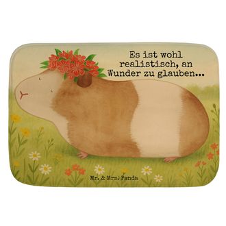 Mr. & Mrs. Panda Duschvorleger Meerschweinchen Weisheit Design - Geschenk, duschmatten, Badvorleger, Spruch, Badematte, Wunder, Wunderland, duschmatte, Badezimmerteppi