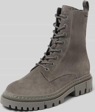 Tamaris Schn&uuml;rstiefel aus Veloursleder mit w&auml;rmendem Futter