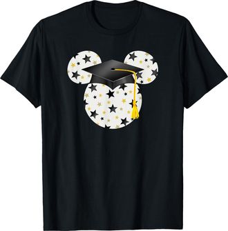 Disney Mickey Head Graduation Hat Star Fill T-Shirt