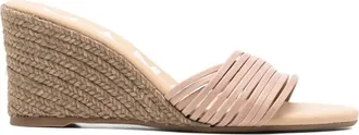 Maneb&igrave; X 0.7 Multi Bands Mule Wedge Espadrilles - Femme - Chaussures - Rose - Taille: 40 EU