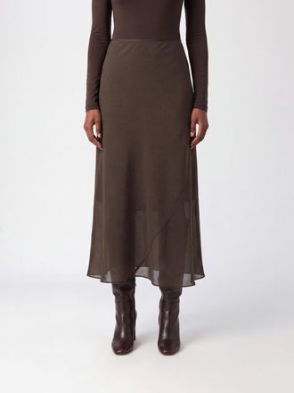 Essentiel High-Waist Chiffon-Bleistiftrock in Midil&auml;nge
