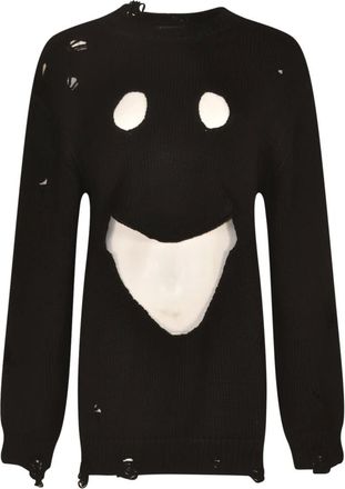 Moschino Femme, Pulls, Noir, Taille: 36 FR Maille Ras du Cou