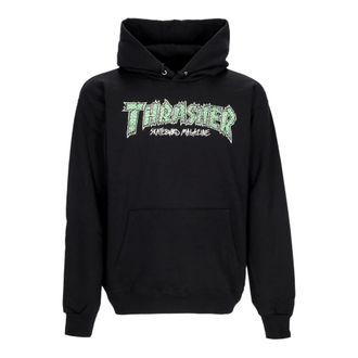 Thrasher Schwarzer Hoodie mit K&auml;ngurutasche - - Sweatshirts & Hoodies - Herren - Schwarzk - XL